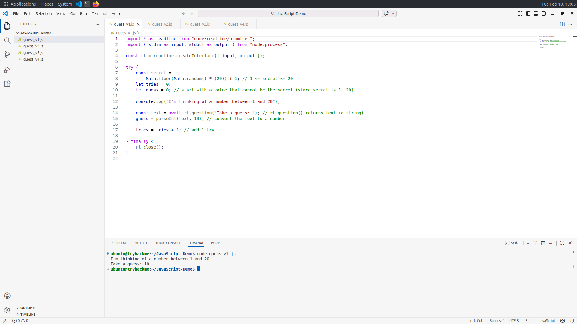 JavaScript: Simple Demo (TryHackMe)